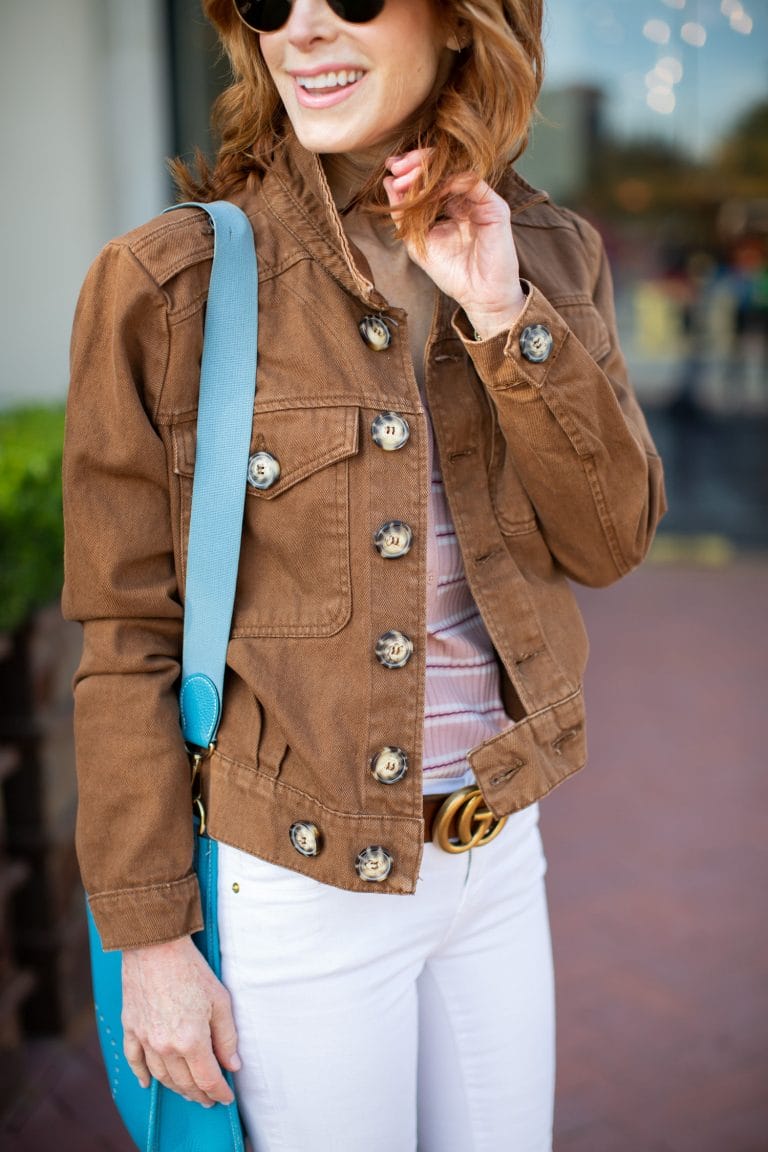 A Cute And Different Denim Jacket In An Unexpected Color