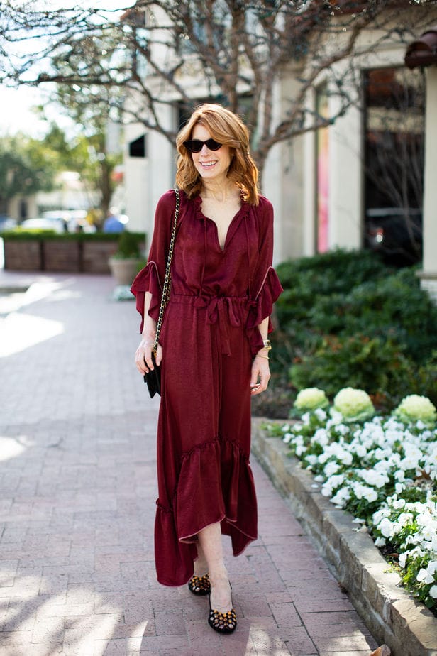Wine Color Dress For Valentine's Day | The Middle Page