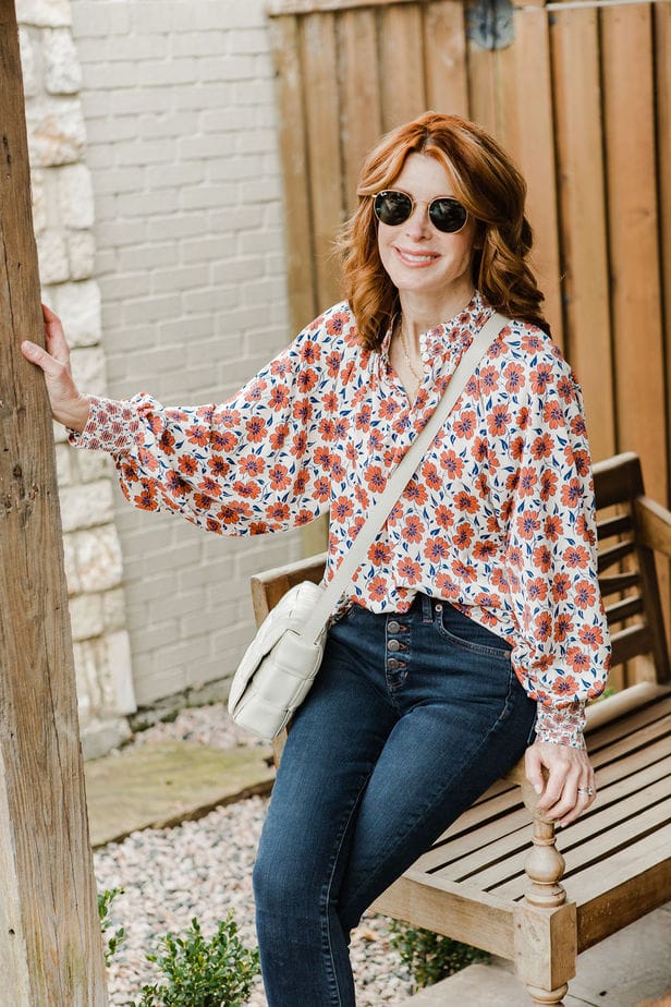 Folksy Floral Top Under $100 - The Middle Page - Lifestyle Blog