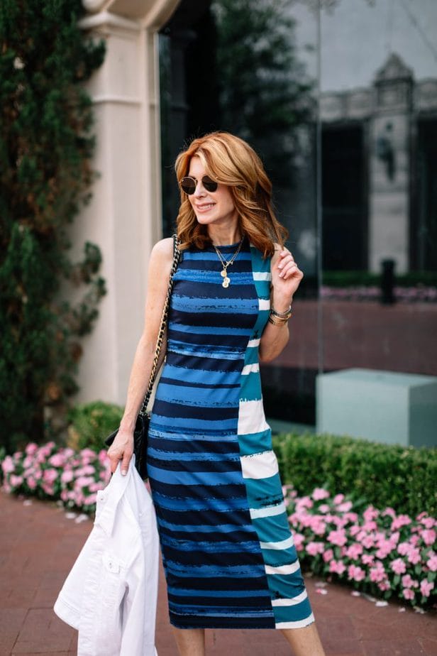 Striped Blue Dress That Is Great For The Summer