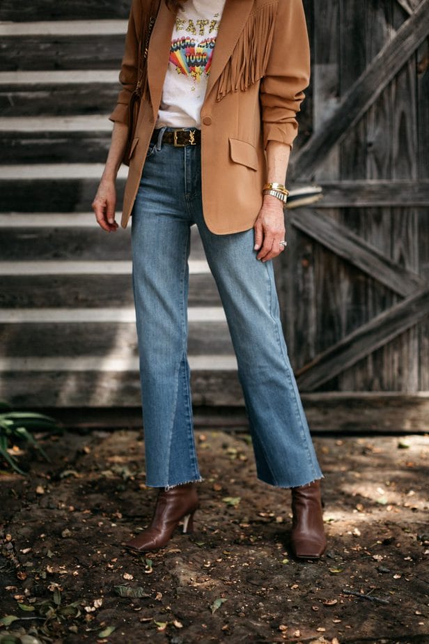 Fringe Blazer Perfect For Early Fall On The Blog Today