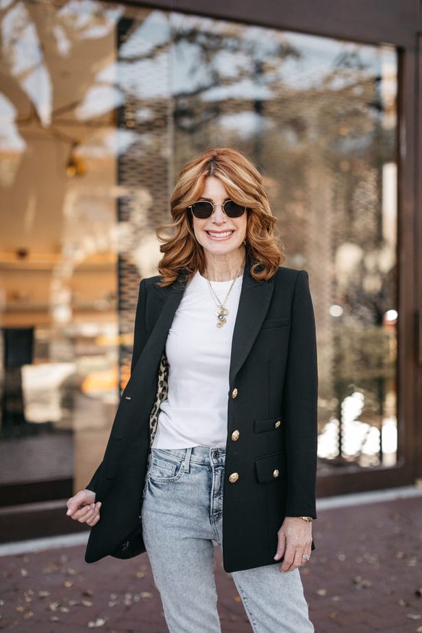 Always Chic Black Blazer and Jeans