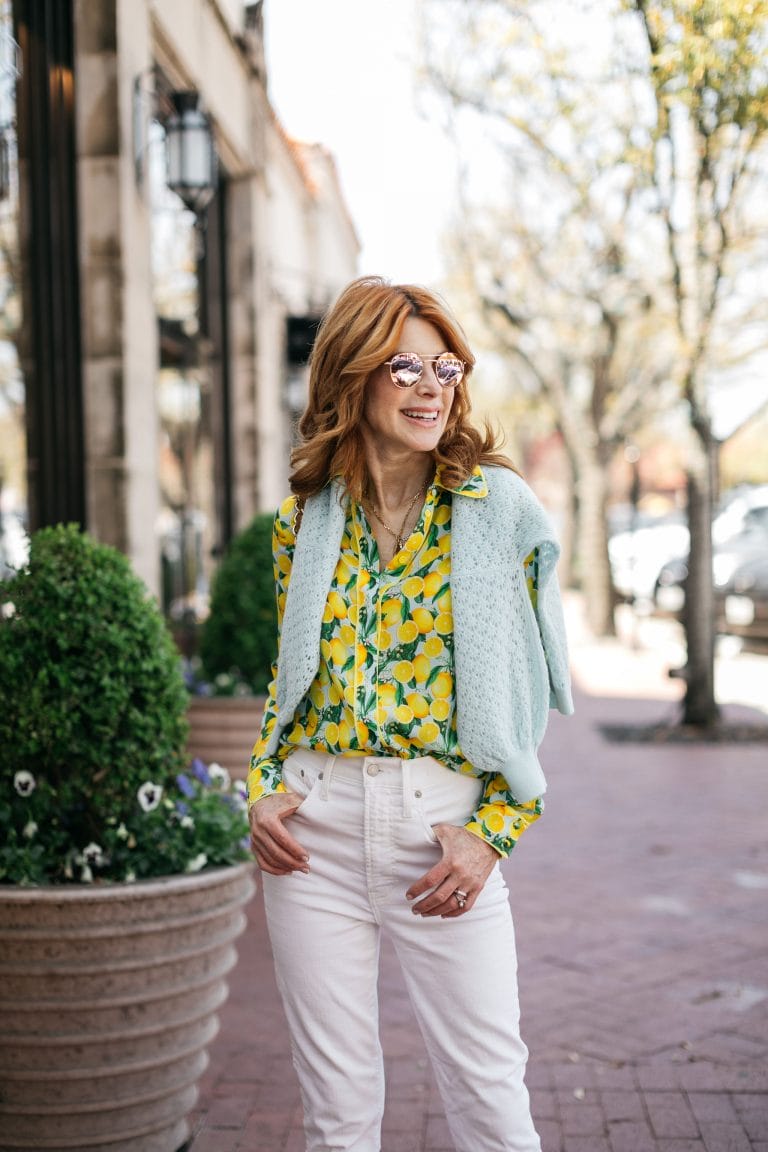 SQUEEZE THE DAY IN THIS LEMON PRINT BLOUSE