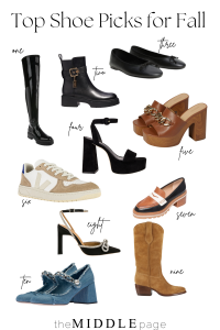 TOP SHOE PICKS FOR FALL - The Middle Page
